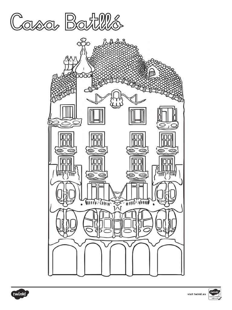 Colorea A Gaudi Hoja de Colorear | PDF