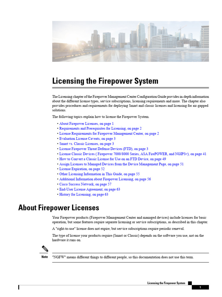 Cisco FRP1120 Licensing - The - Firepower - System | PDF | Computer Network | Malware