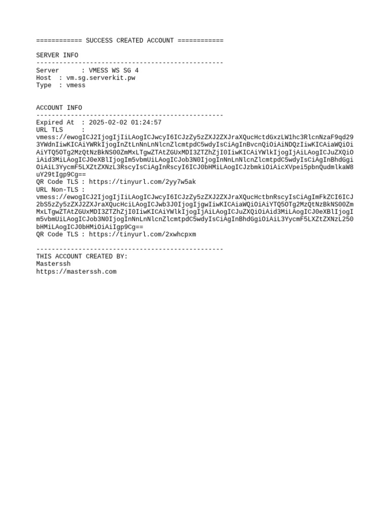 Account Vmess 1735842355214 | PDF