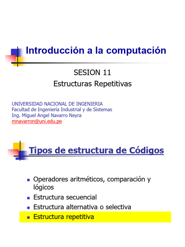 Sesión 11 - Repetitivas | PDF | Ciencias de la Computación ...
