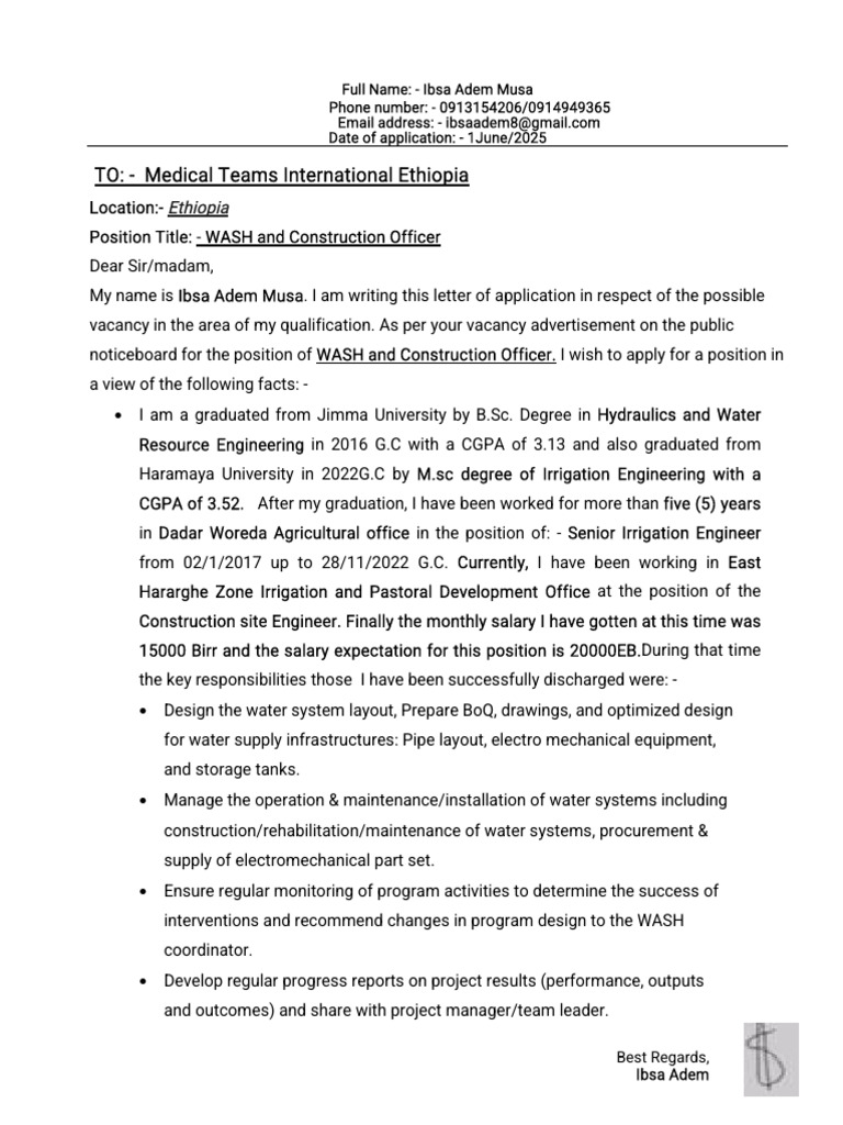 Application - and - CV - Orginal Final For Medical Teams International ...