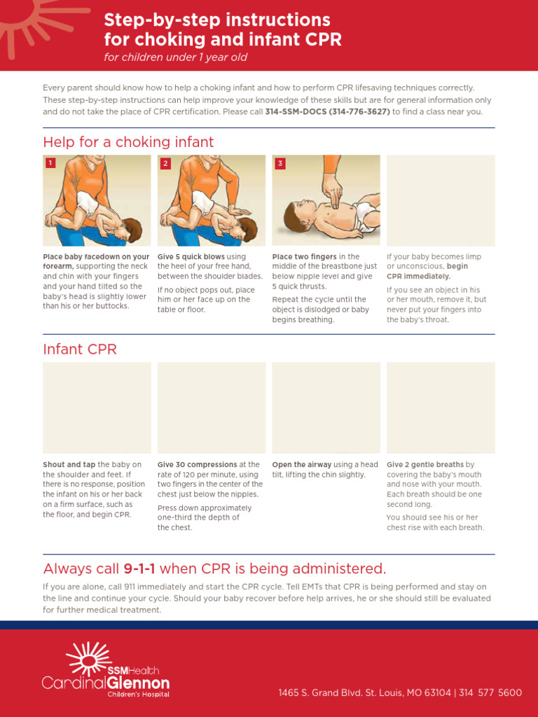 Safety Program CPR Choking Instructions | PDF | Cardiopulmonary ...