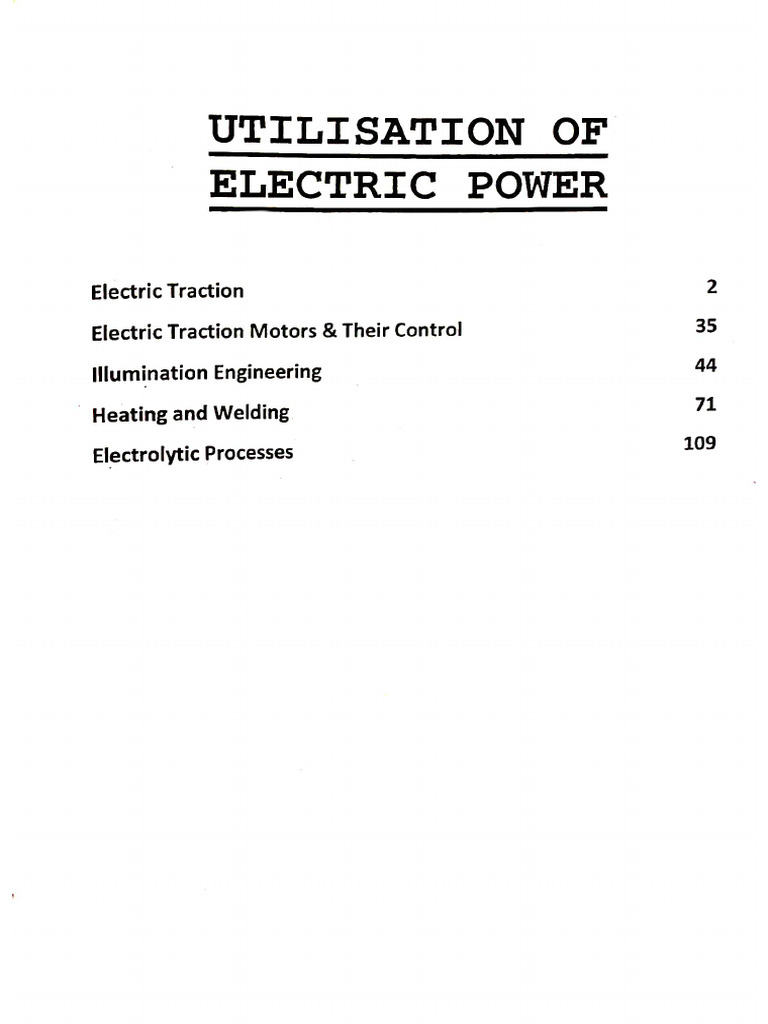 Part 1 Utilisation of Electric Power | PDF | Electric Motor | Alternating Current