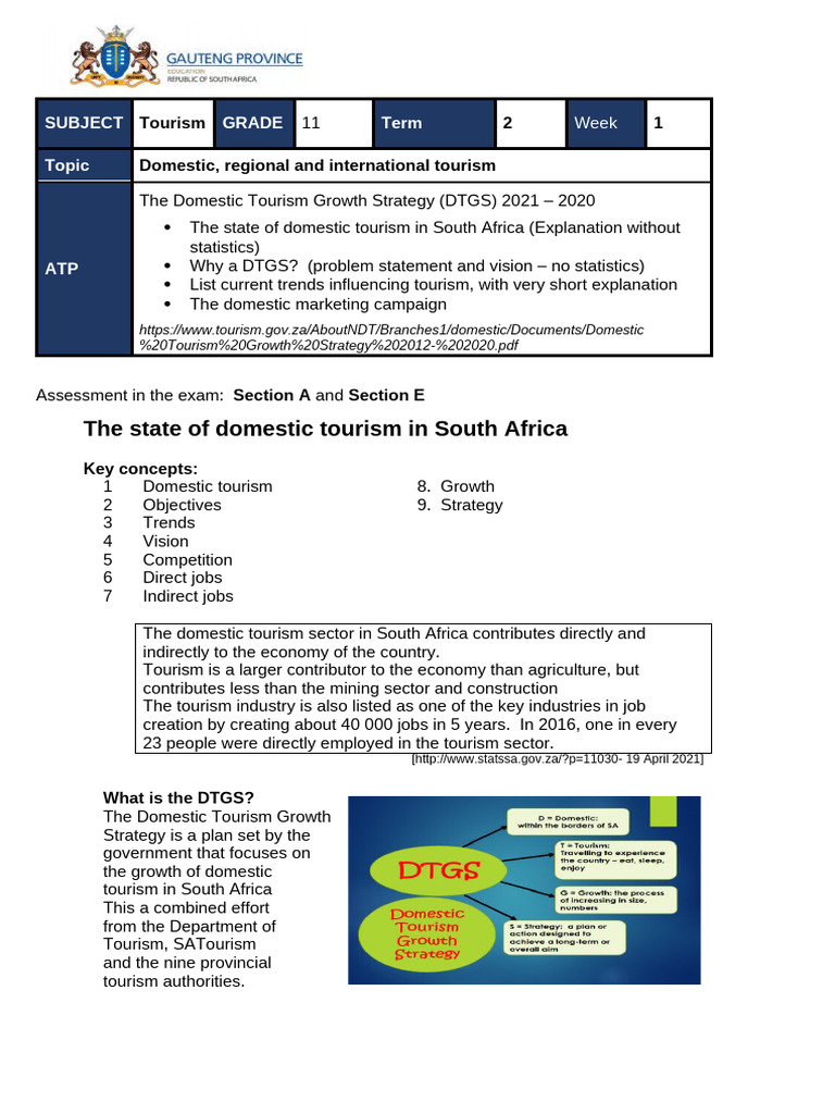 Domestic Tourism Growth Strategy Overview | PDF | Cost Of Living | Tourism