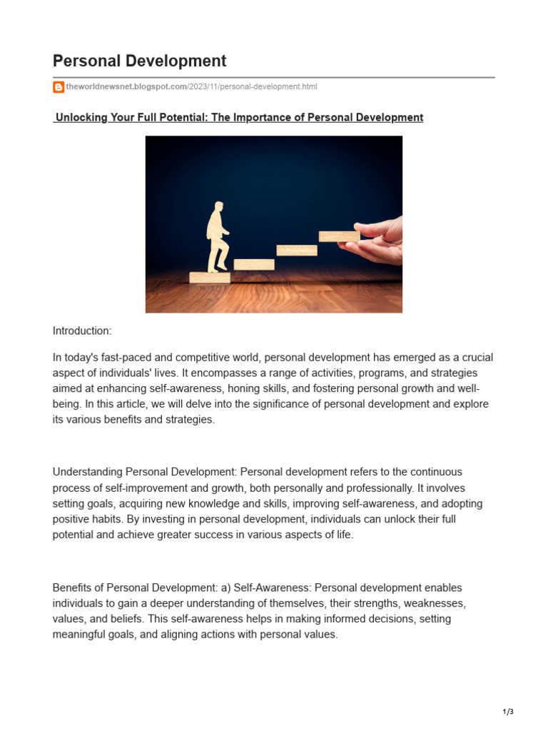 Personal Development | PDF | Personal Development | Mentorship