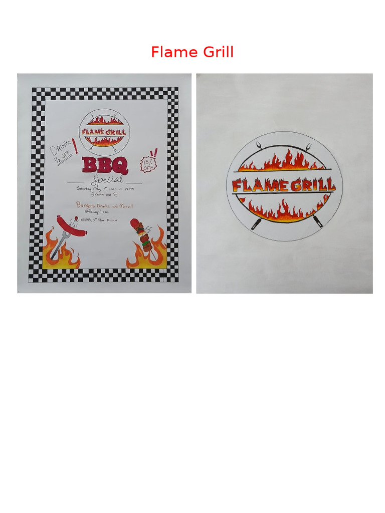 Visual Arts - Flame Grill Portfolio Completed | PDF | Barbecue | Grilling