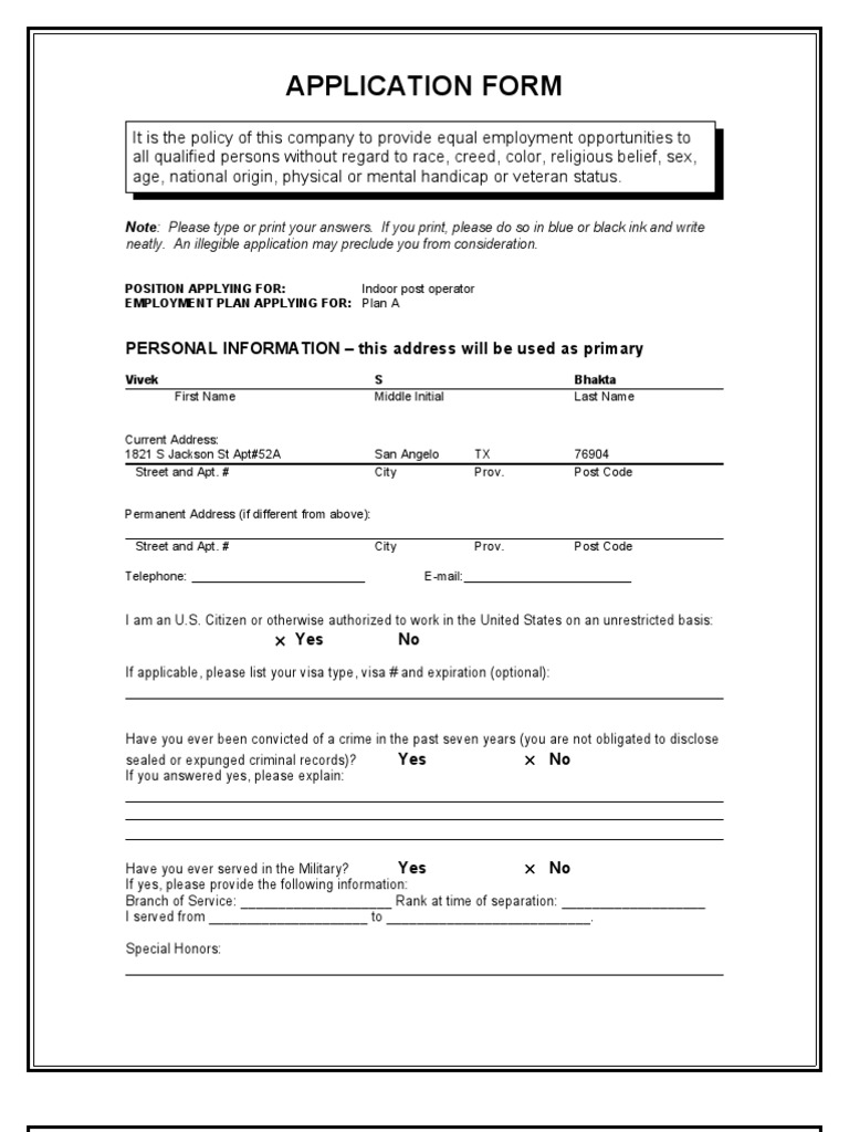 Application Form | PDF | Criminal Record | Government