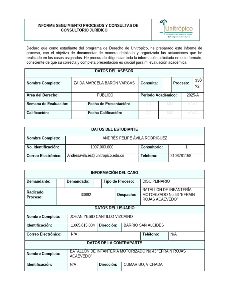 Informe-Disciplinario Corte 2 | PDF