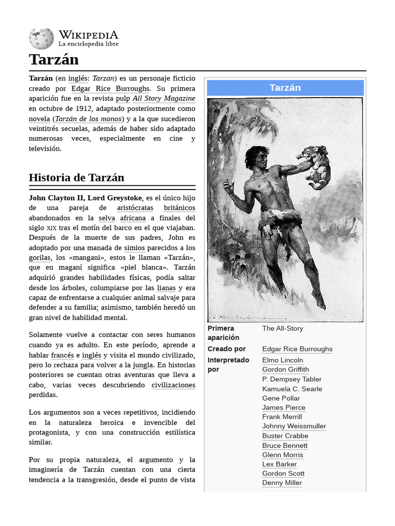 Tarzán | PDF | Tarzán