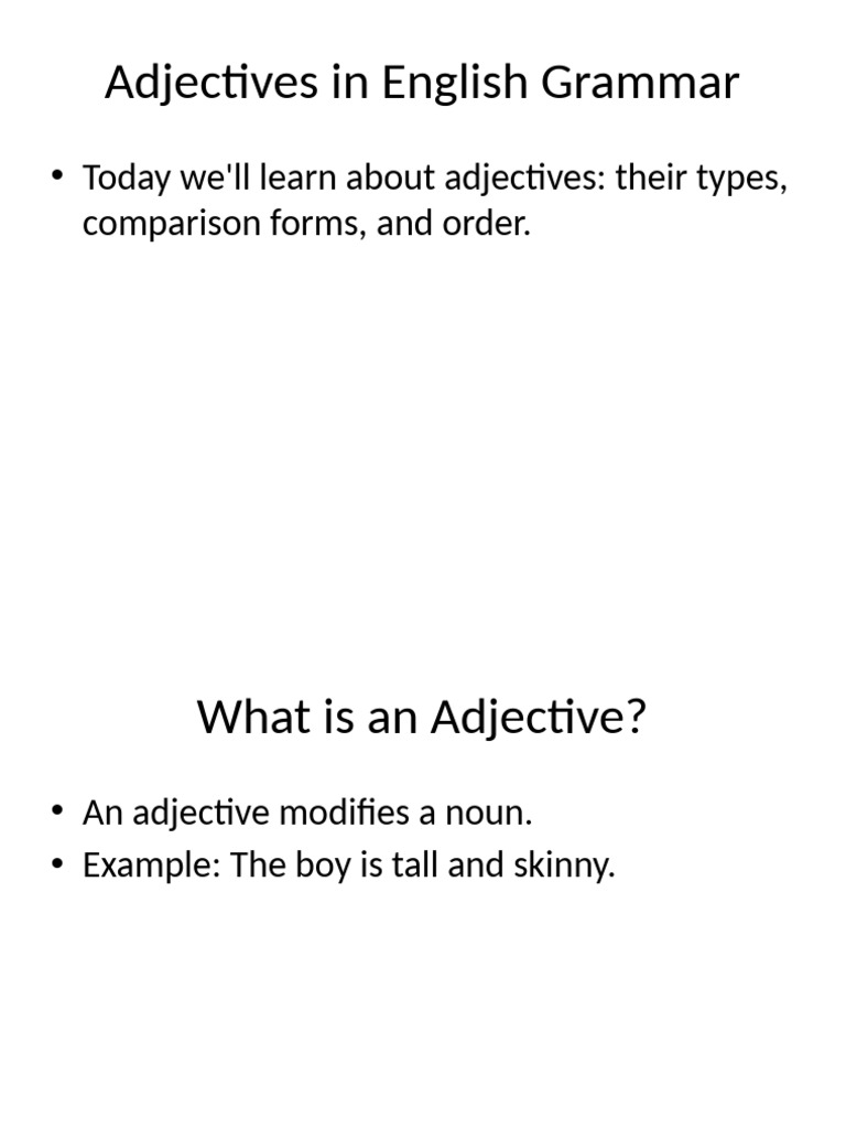 Adjectives Presentation | PDF