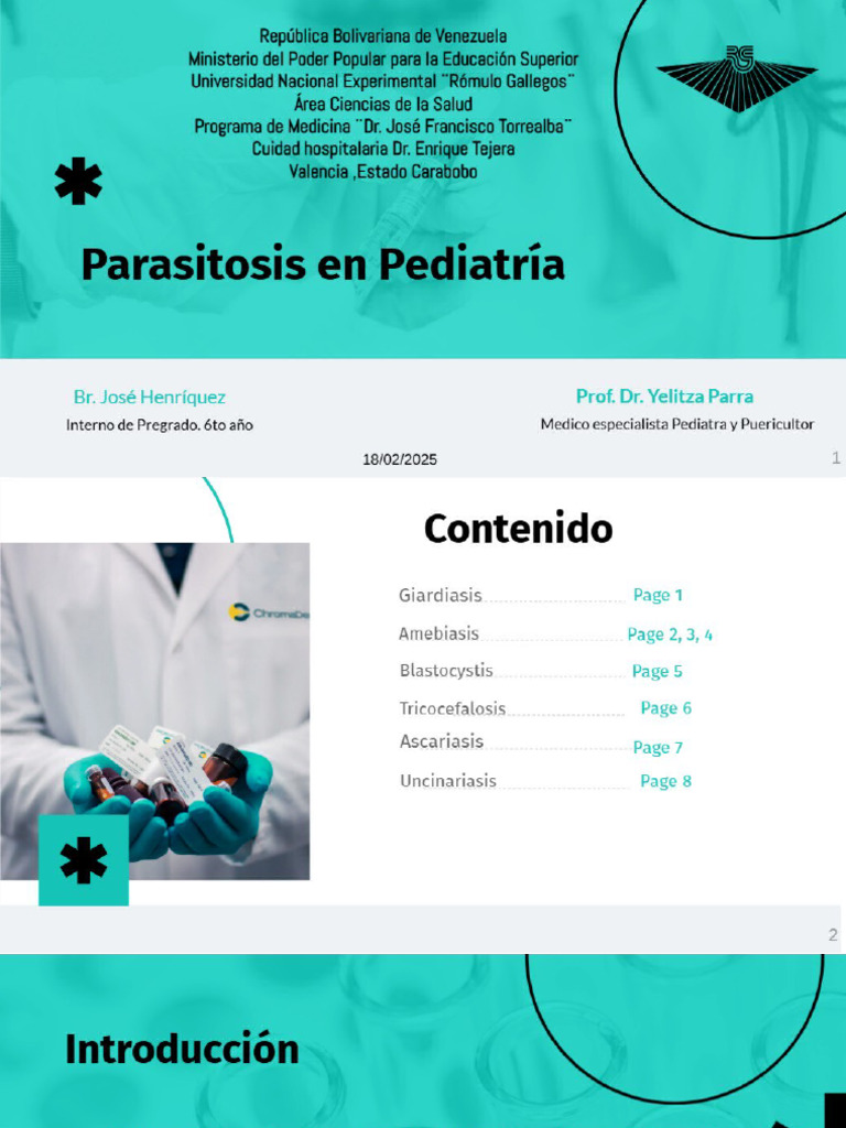 Parasitosis en Pediatria | PDF