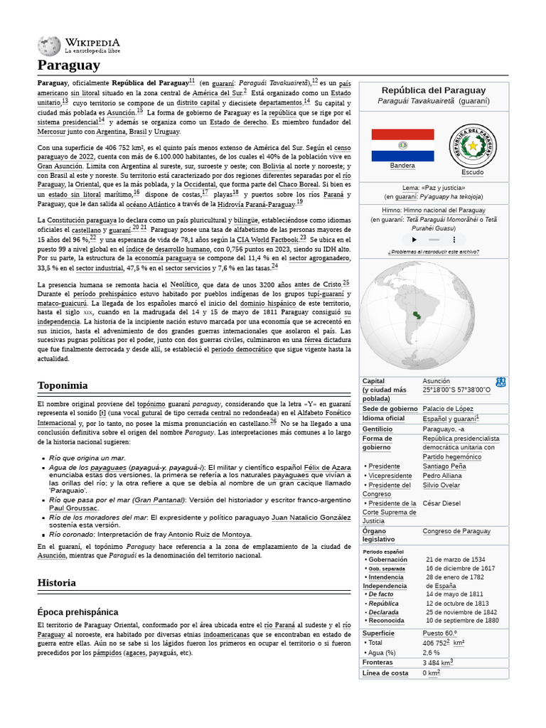 Paraguay: Historia y Geografía | PDF | Paraguay