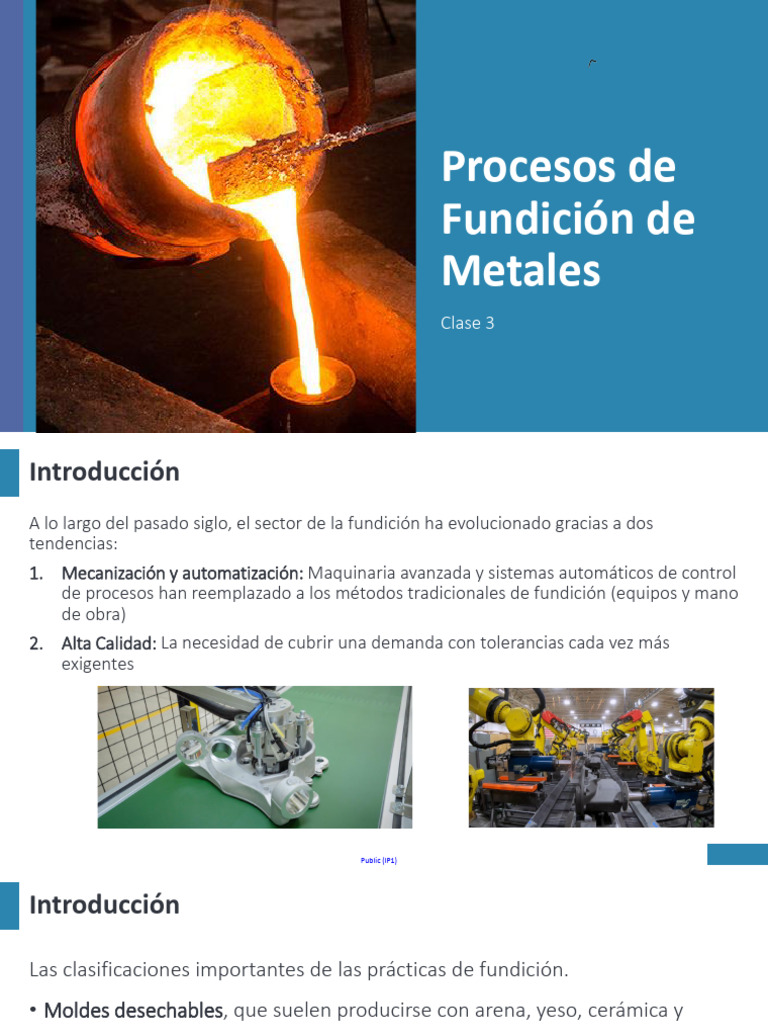 Clase 3 - Procesos de Fundicion de Metales | PDF | Yeso | Revestimiento