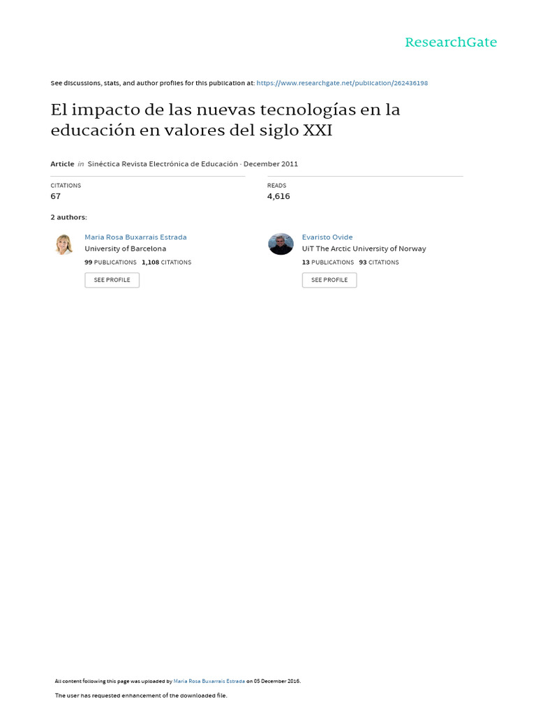 El Impacto de Las Nuevas Tecnologias en La Educaci | PDF | Software libre | Maestros