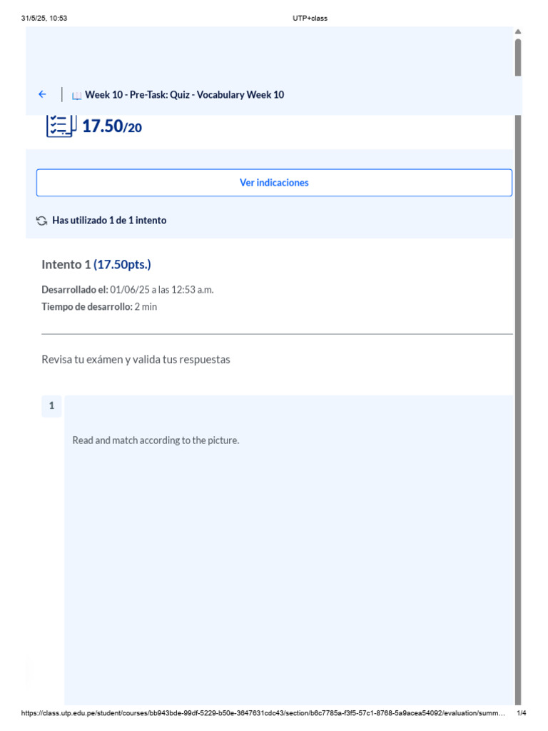 Week 10 - Pre-Task Quiz - Vocabulary Week 10 | PDF