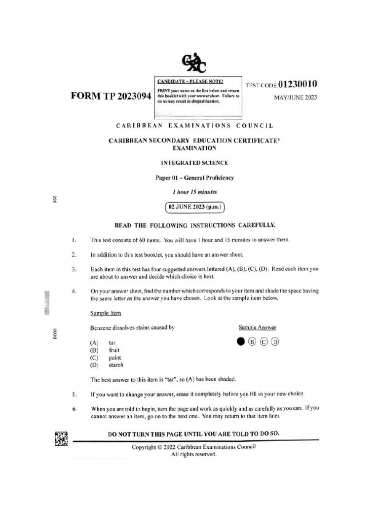 Inte Paper 1 2023 | PDF