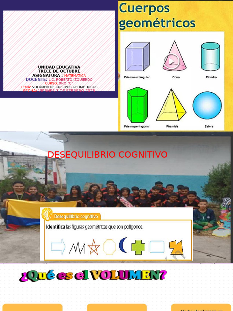 9no - Volumen de Cuerpos Geometricos | PDF