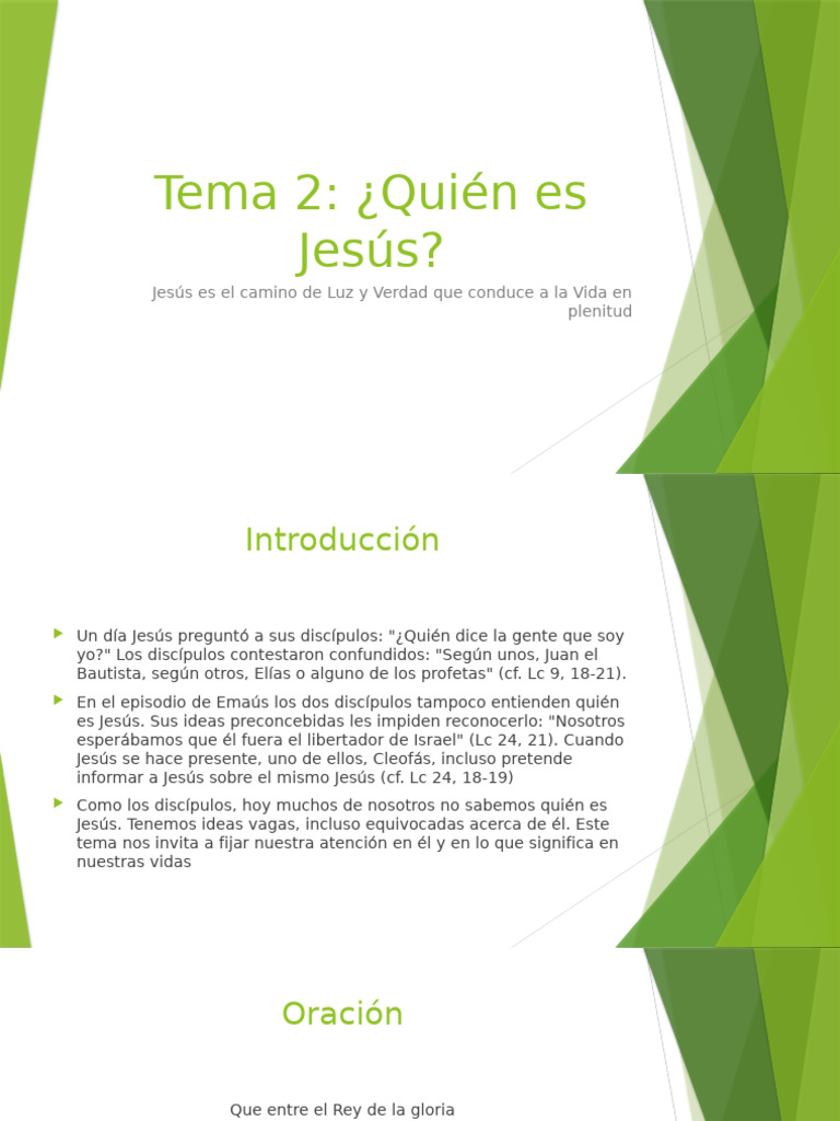 Tema 2 Quién Es Jesús | PDF | Jesús | Cristo (título)