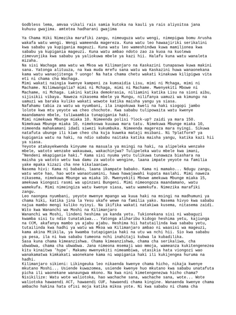 Godbless Lema, A | PDF