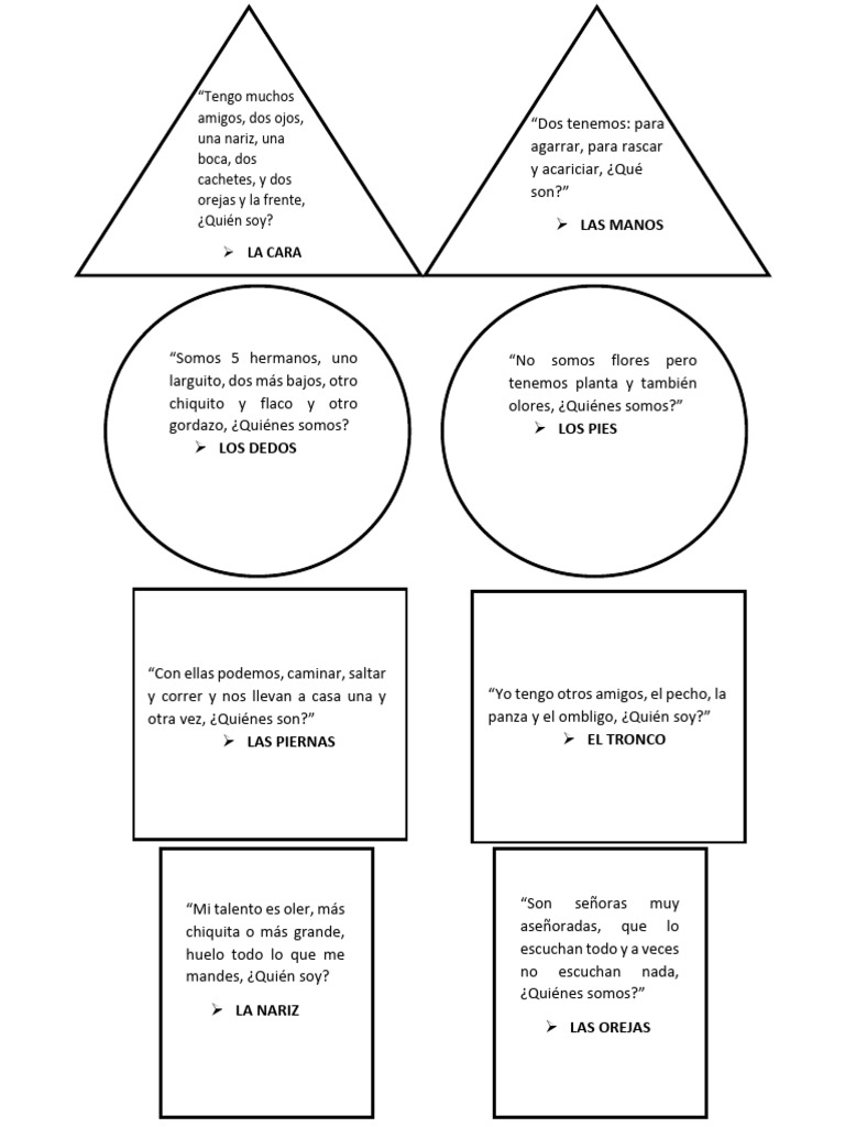 Adivinanzas Cuerpo Pdf