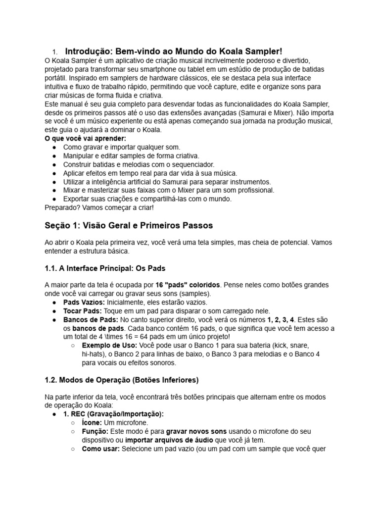 Manual Koala Sampler 01 | PDF | Som | iOS