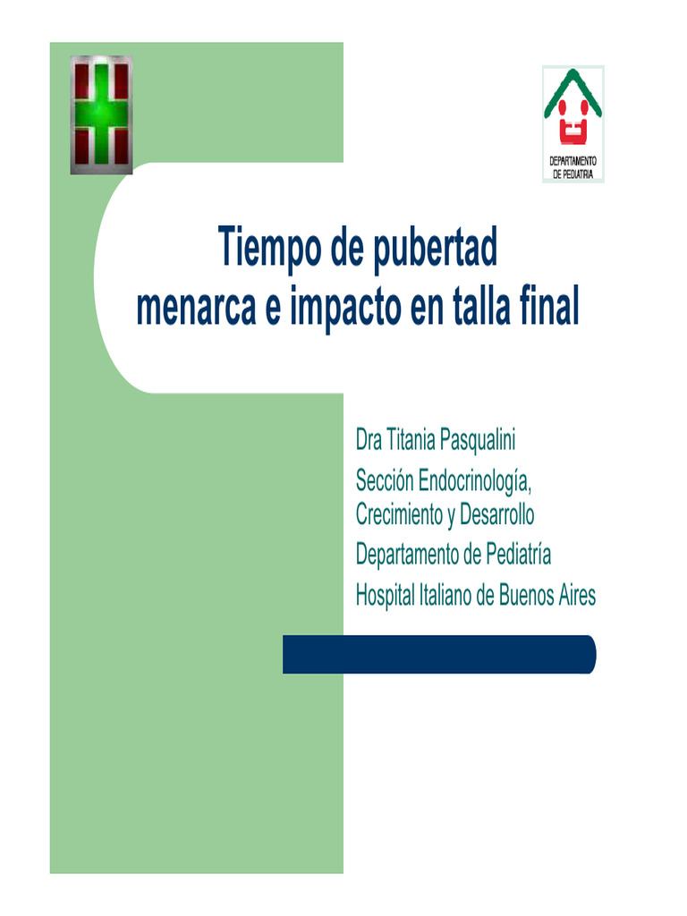 Impacto de la Menarca en el Crecimiento | PDF | Pubertad | Sistema ...