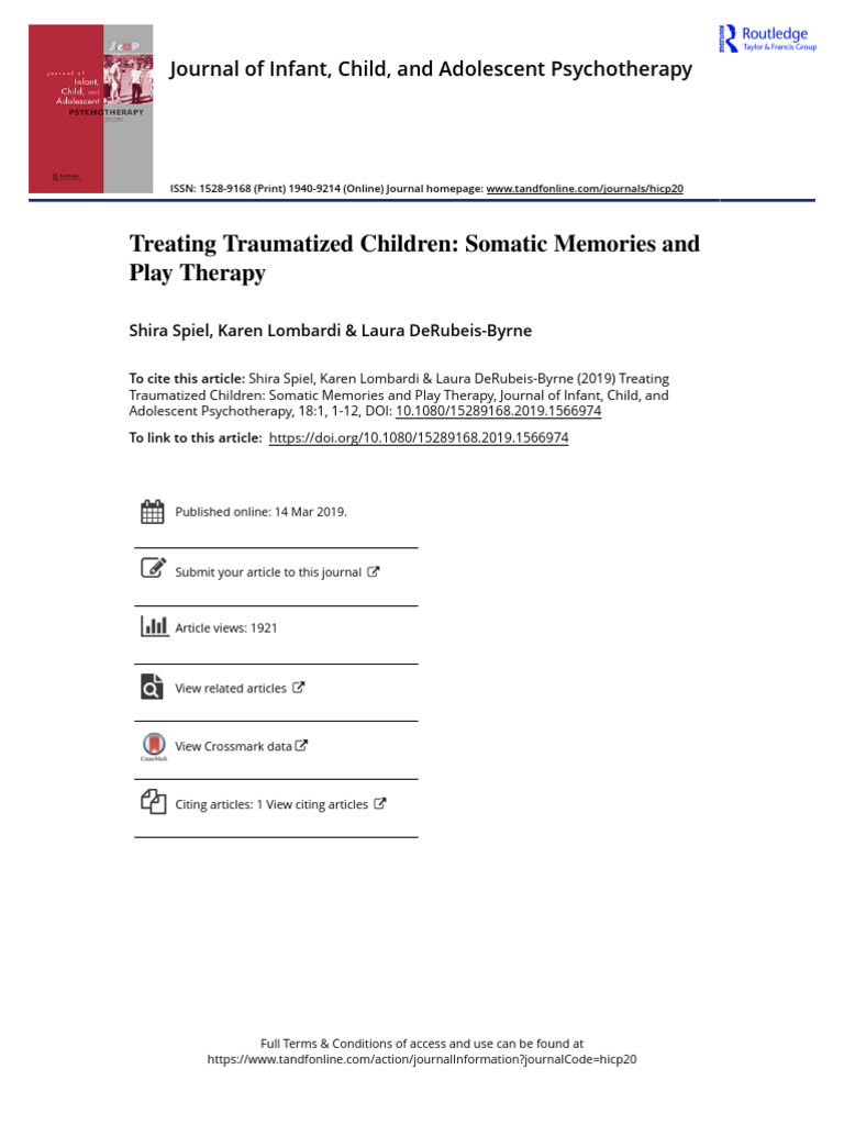 Treating Traumatized Children Somatic Memories and Play Therapy | PDF ...