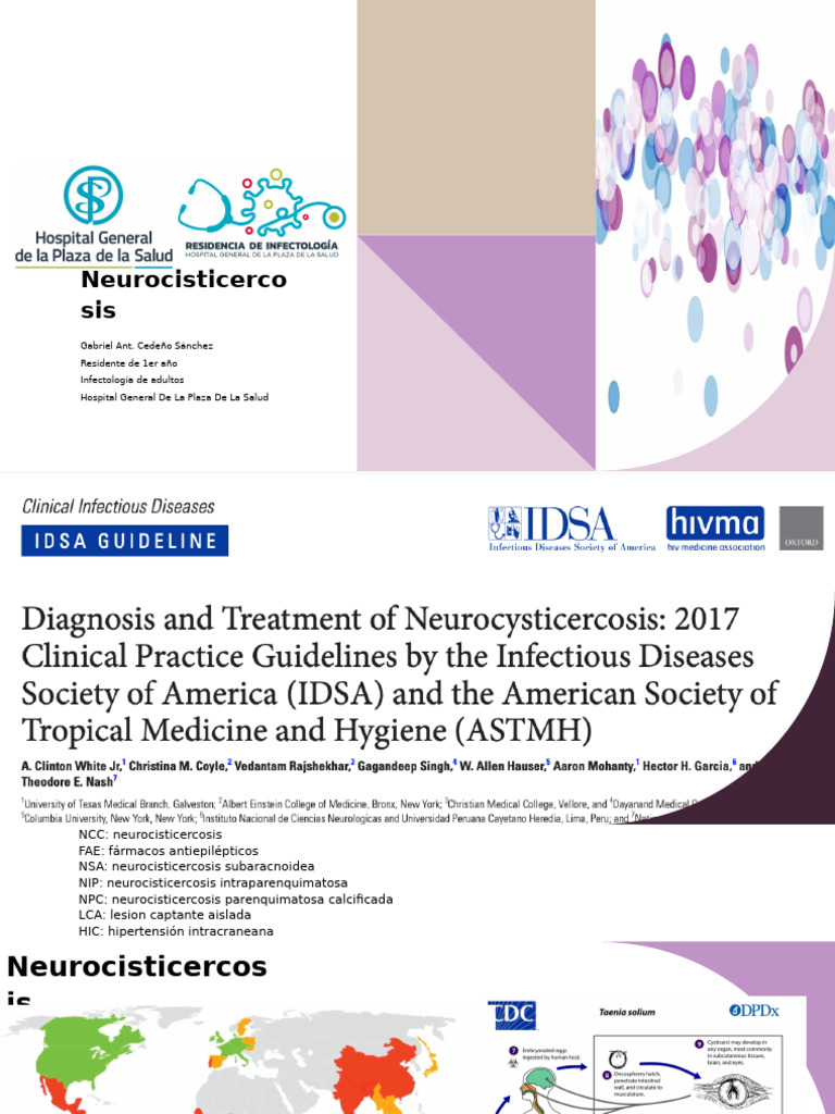 Neurocisticercosis IDSA 2018 | PDF | Terapia | Enfermedades y trastornos humanos