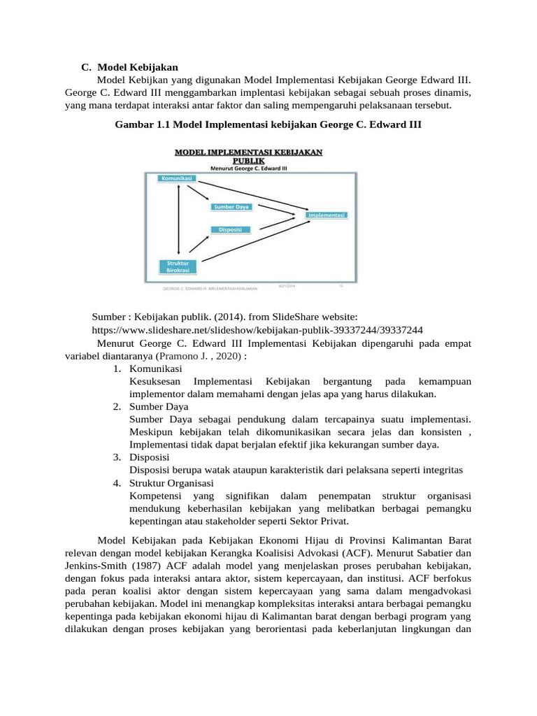 Model Implementasi Kebijakan Edward III | PDF