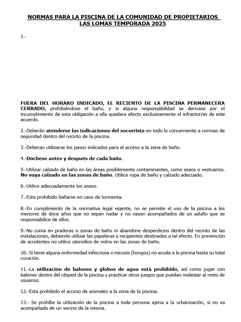 Normaspiscina Las Lomas 2025 | PDF