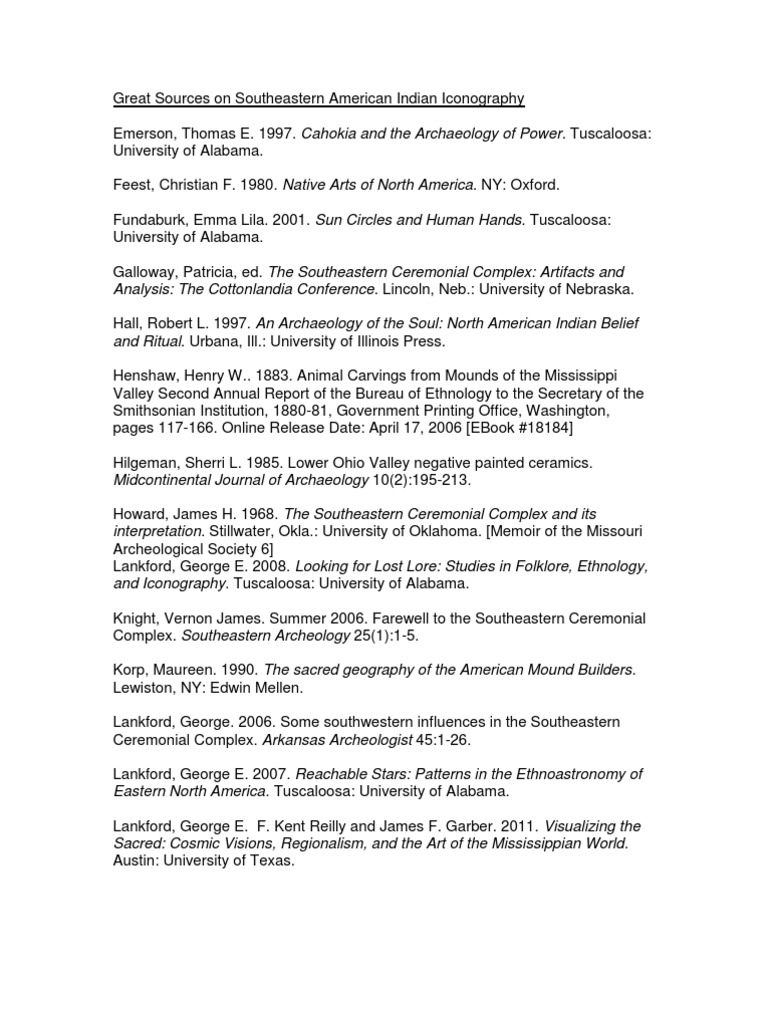 Southeastern Iconography | PDF | Archaeology | Museology