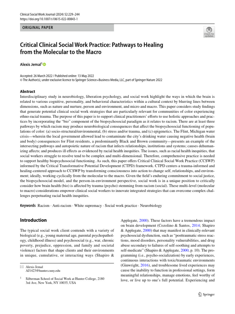 Jemal Pathways To Healing From The Molecular To The Macro | PDF | Psychological Trauma | Stress ...