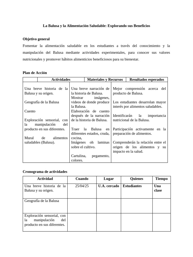 PROYECTO Balusa | PDF