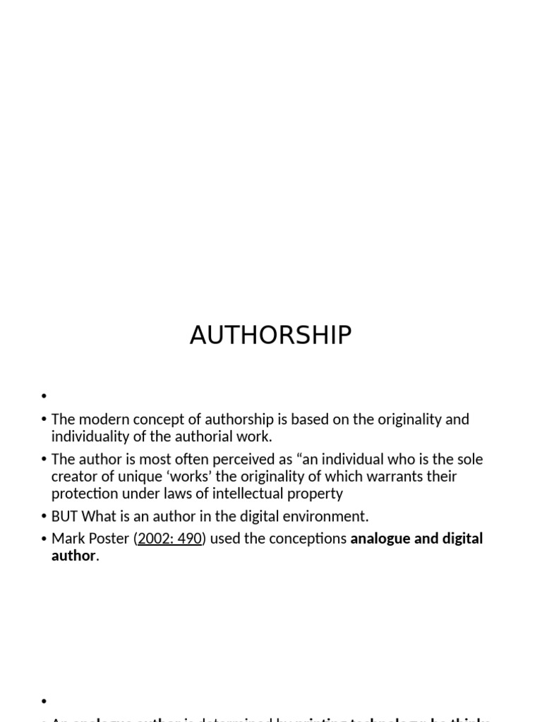 Authorship and Software | PDF | Software | Copyright