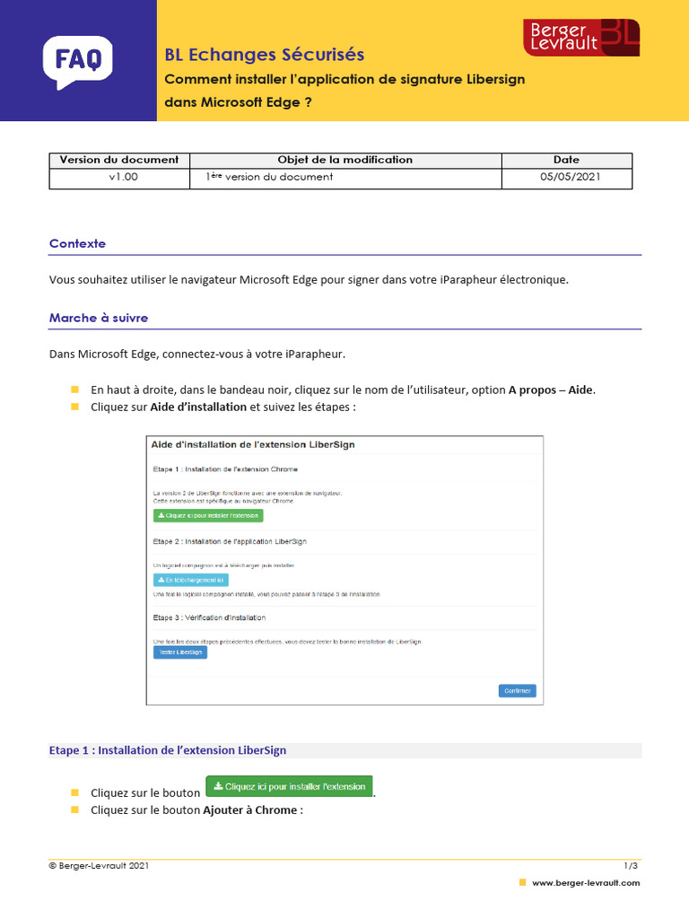 Installer Libersign sur Microsoft Edge | PDF