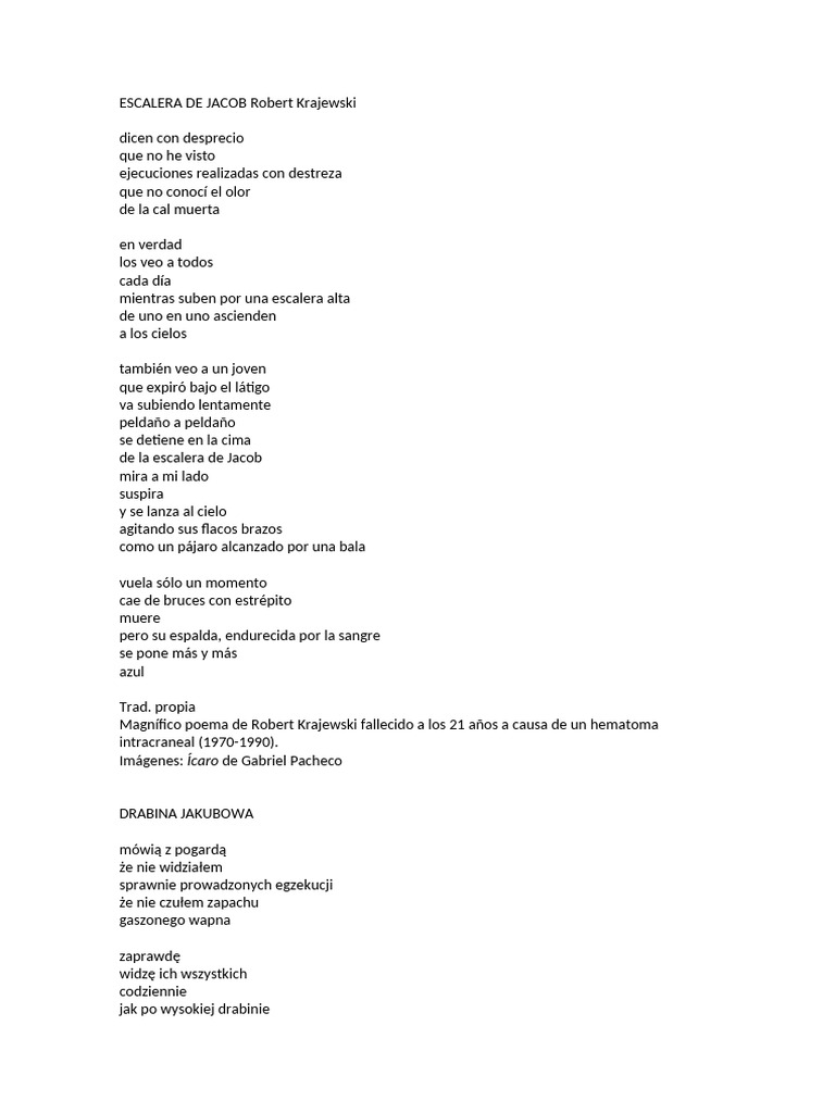 ESCALERA DE JACOB Robert Krajewski | PDF