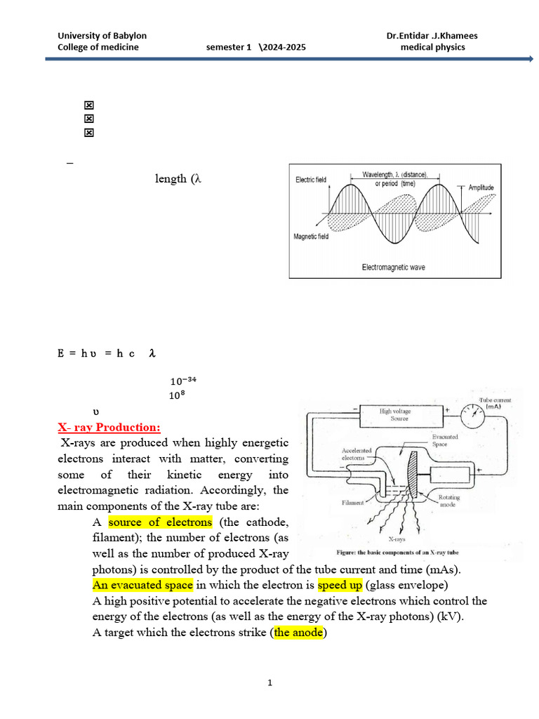 Physics of Diagnostic X-Rays 2025 | PDF | Electromagnetic Radiation | X Ray
