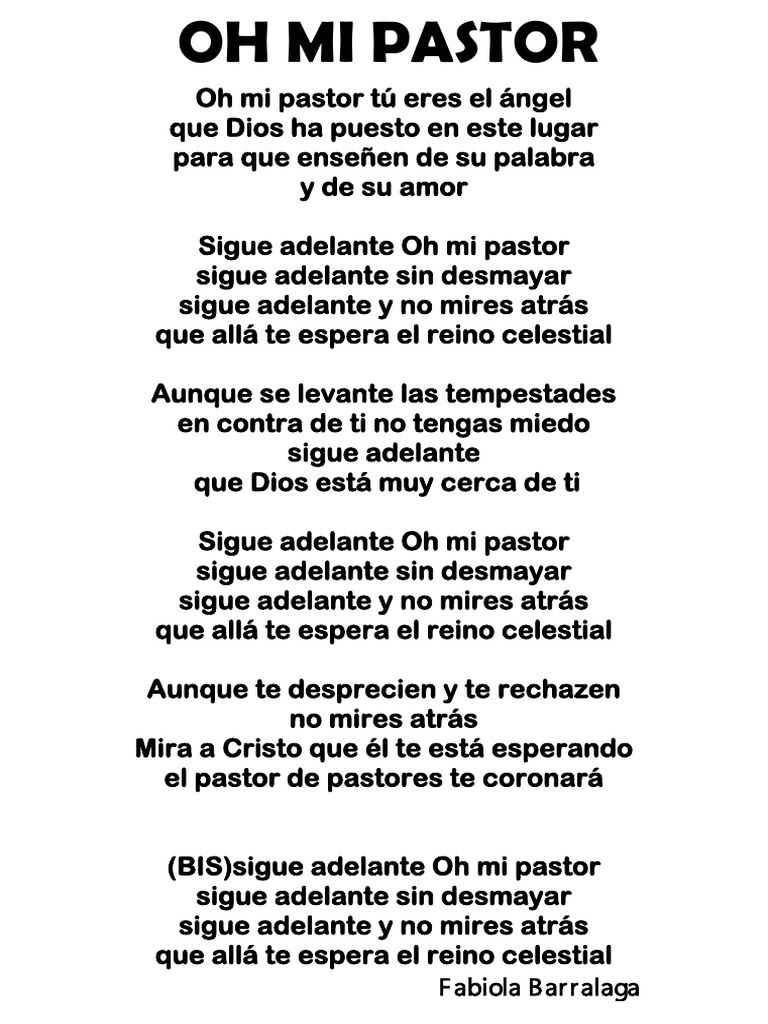 Oh Mi Pastor | PDF