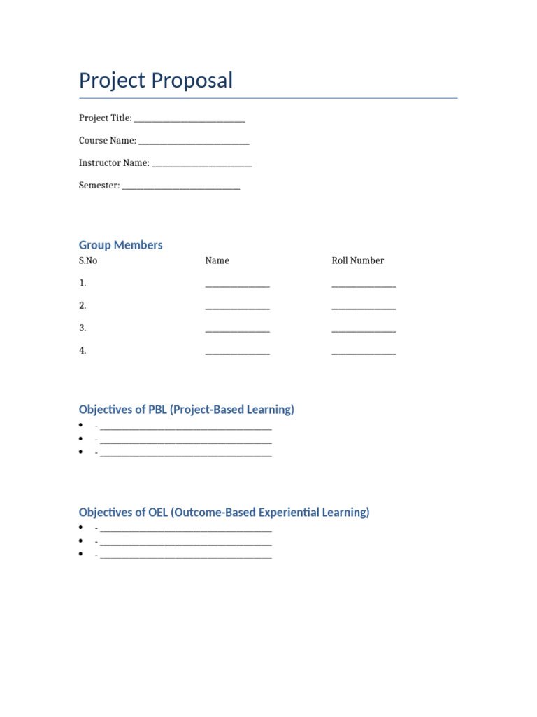 Project Proposal Template | PDF