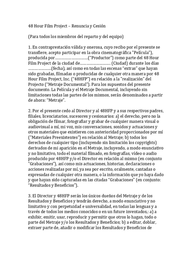 48hfp Waiver Release Form | PDF