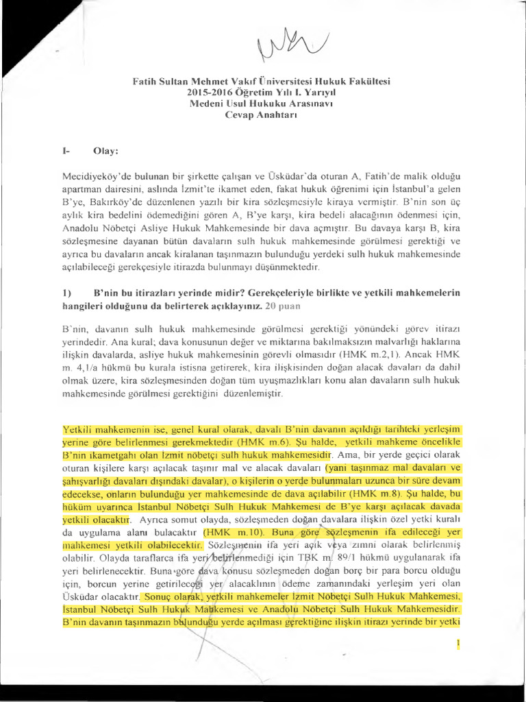 M.usul 1 Vize-Final | PDF