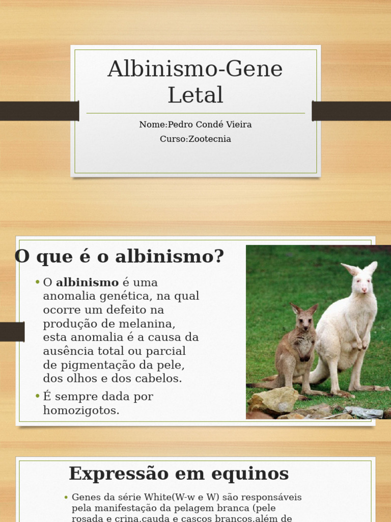 Albinismo-Gene Letal | PDF | Genótipo | Cavalos