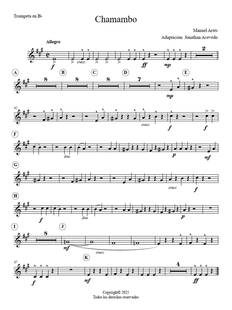 Chamambo - Trompeta en BB | PDF