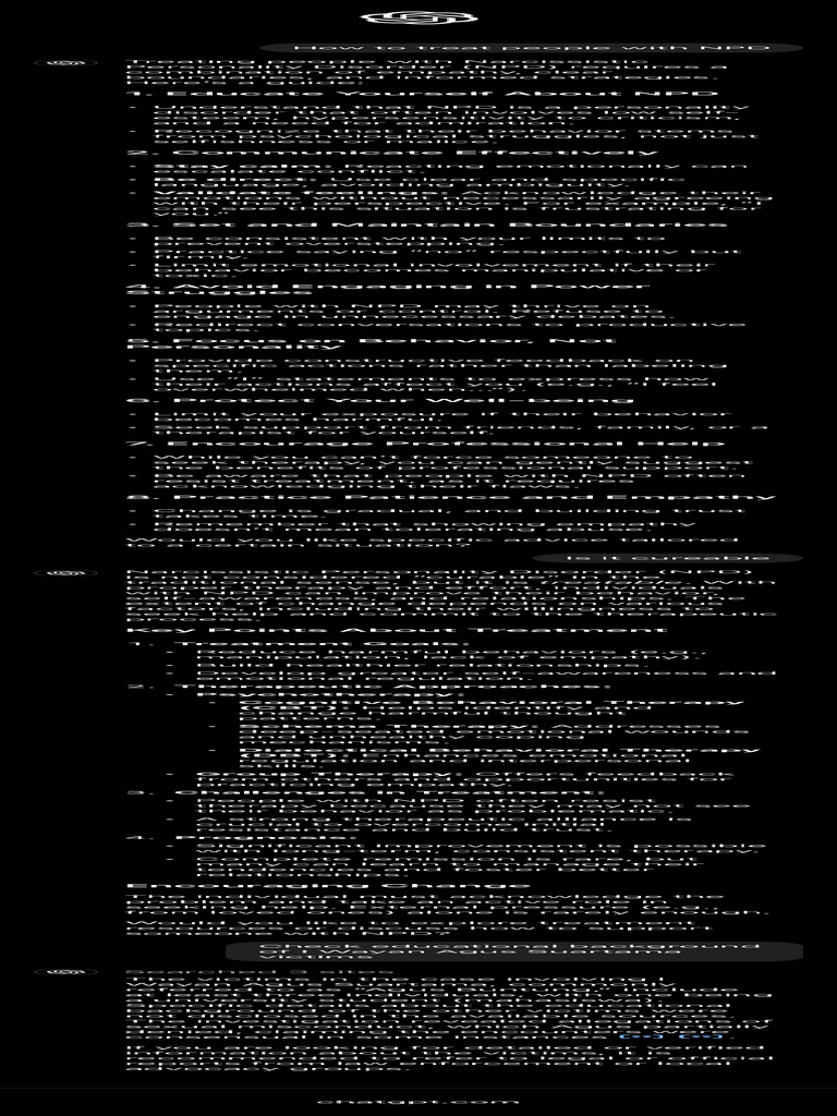 How To Treat NPD | PDF