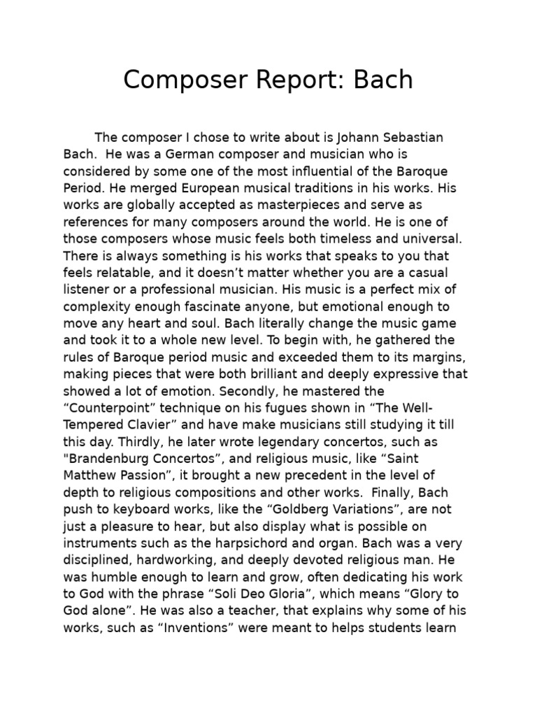 Composer Report | PDF