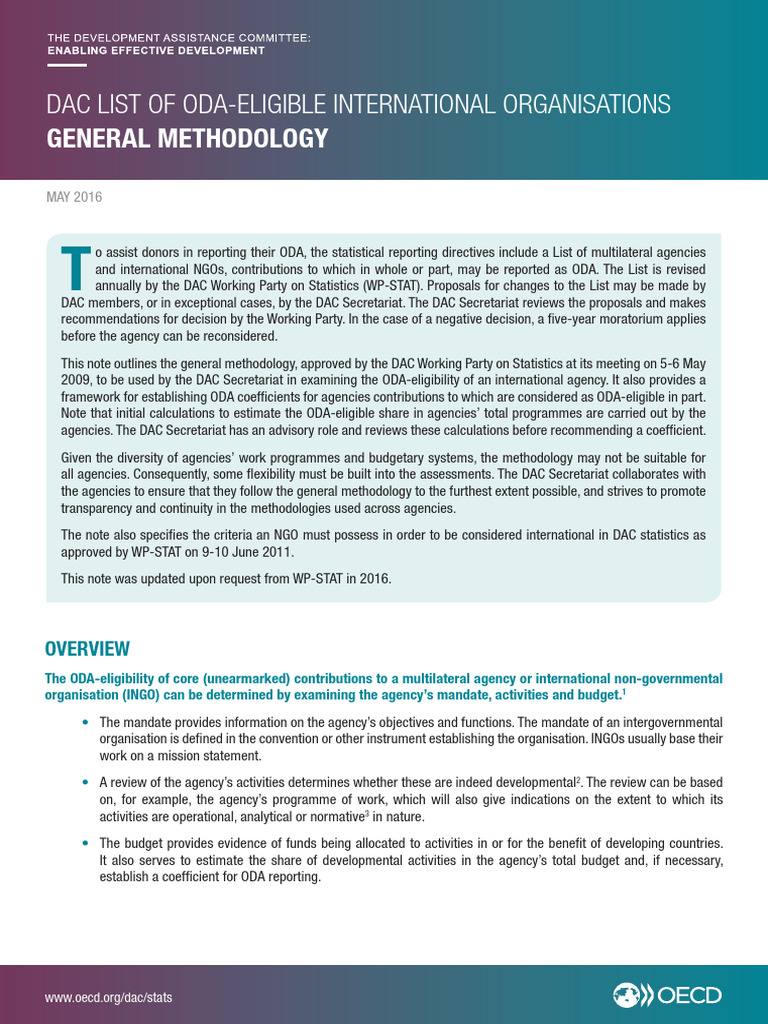 DAC List of ODA-eligible International Organisations - General ...