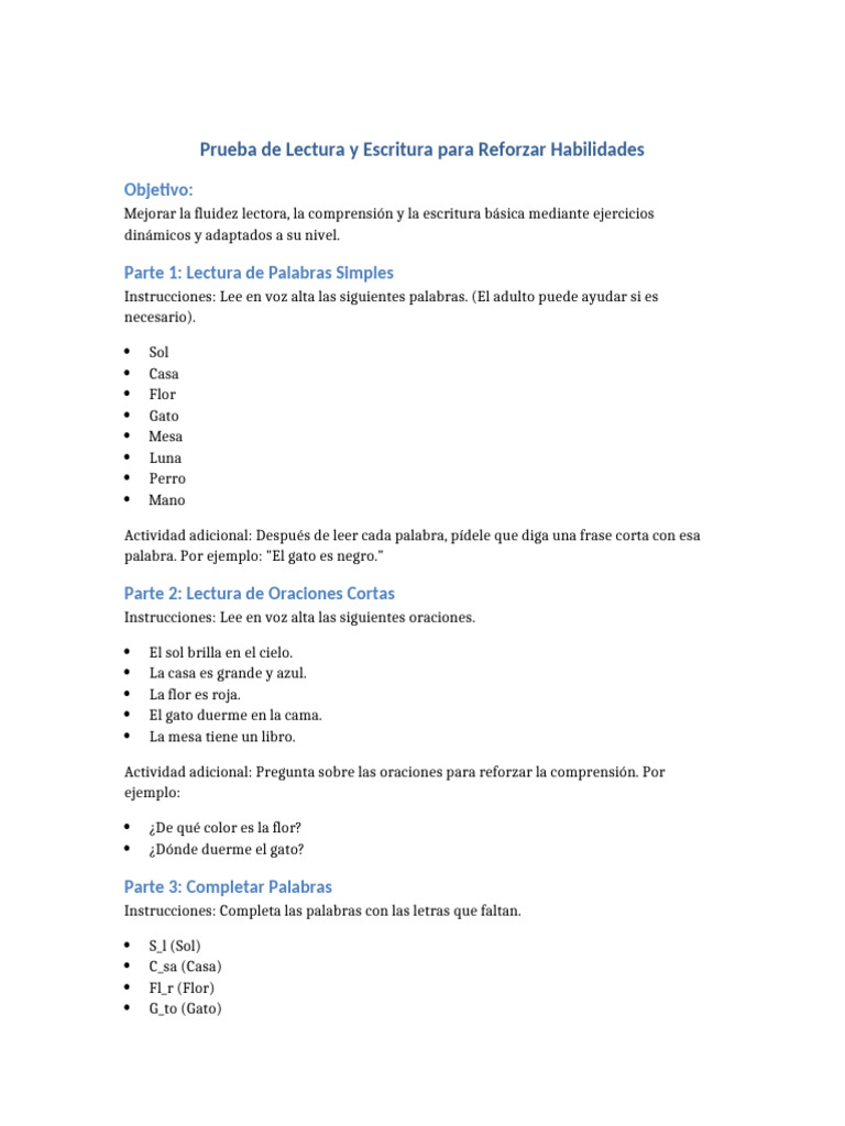 Prubea Lectura Massiel 01 | PDF