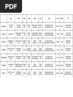 February Schedule of Names | PDF
