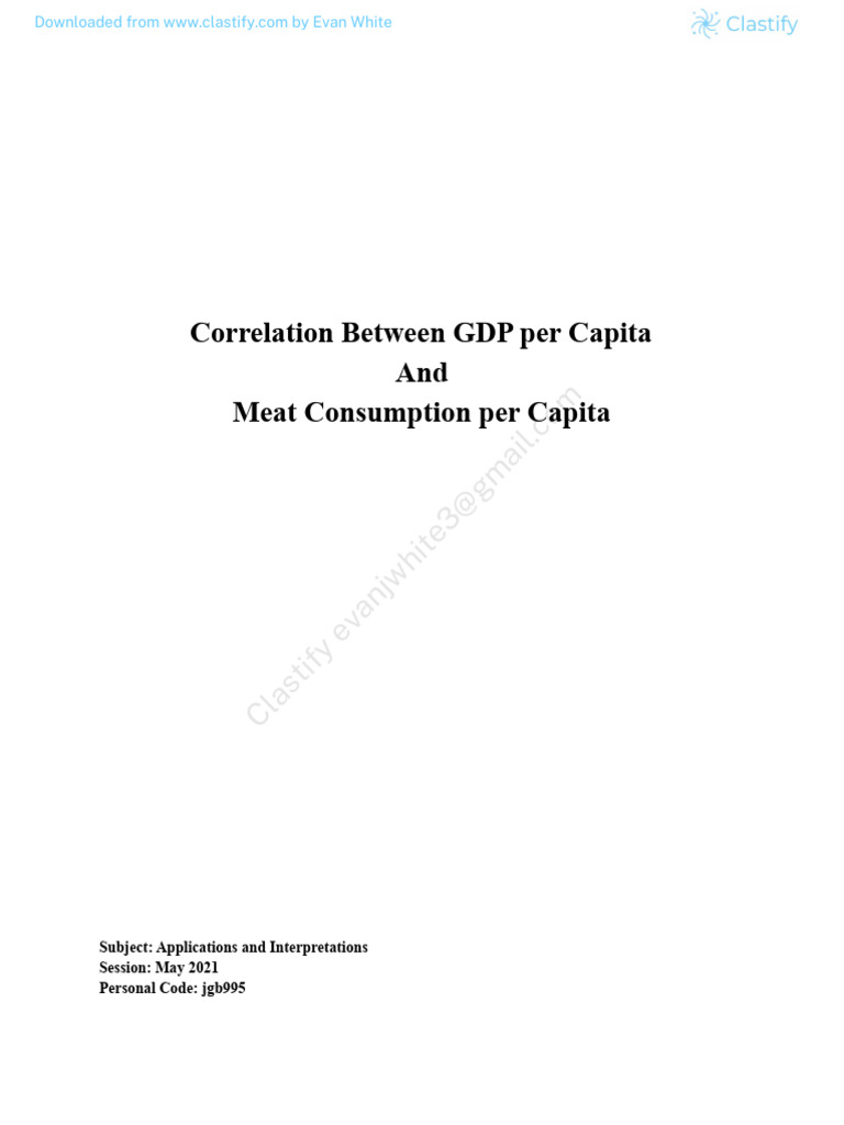 Maths IA Example 2 - Score 6:7 | PDF | Quartile | Statistical Analysis