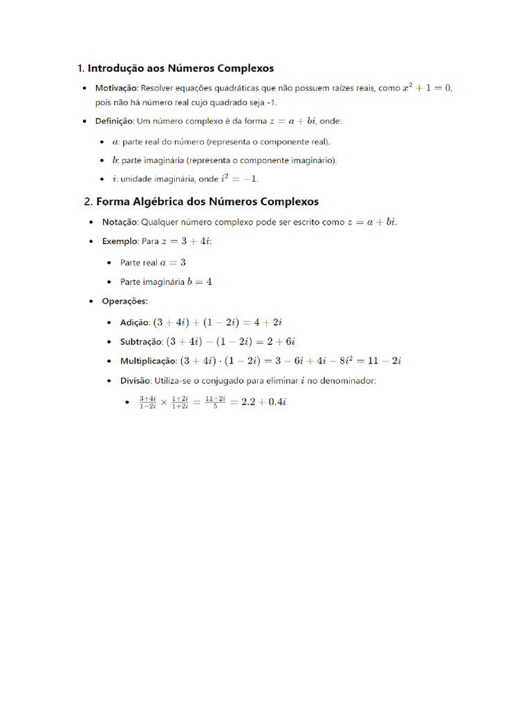 Números Complexos | PDF